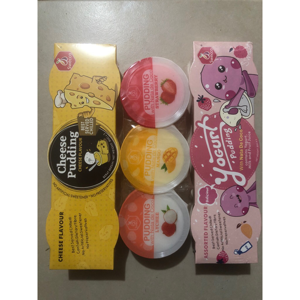 Jual Swecco Pudding With Nata De Coco 240g Cheese Pudding / Yogurt Pudding / Assorted Pudding ...