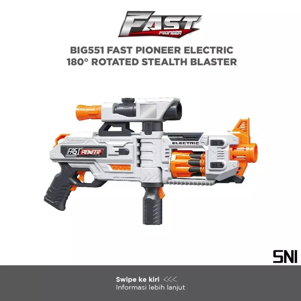 Jual Fast Pioneer - Electric 180° Rotated Stealth Blaster / Mainan ...