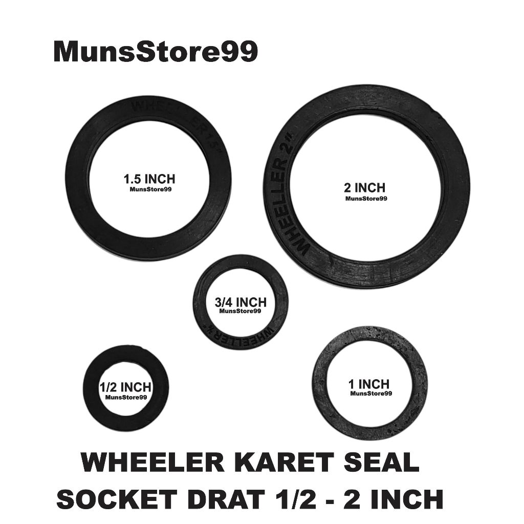 Jual Karet Seal Socket Drat Ukuran 1/2 - 2 Inch Anti Bocor Tahan Lama ...