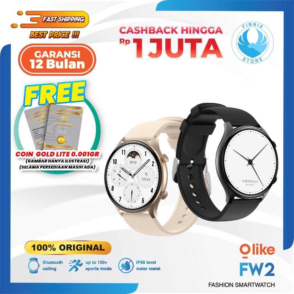 Jual Olike FW1/FW2 Smartwatch Interstellar IP68 Waterproof Bluetooth 5. ...