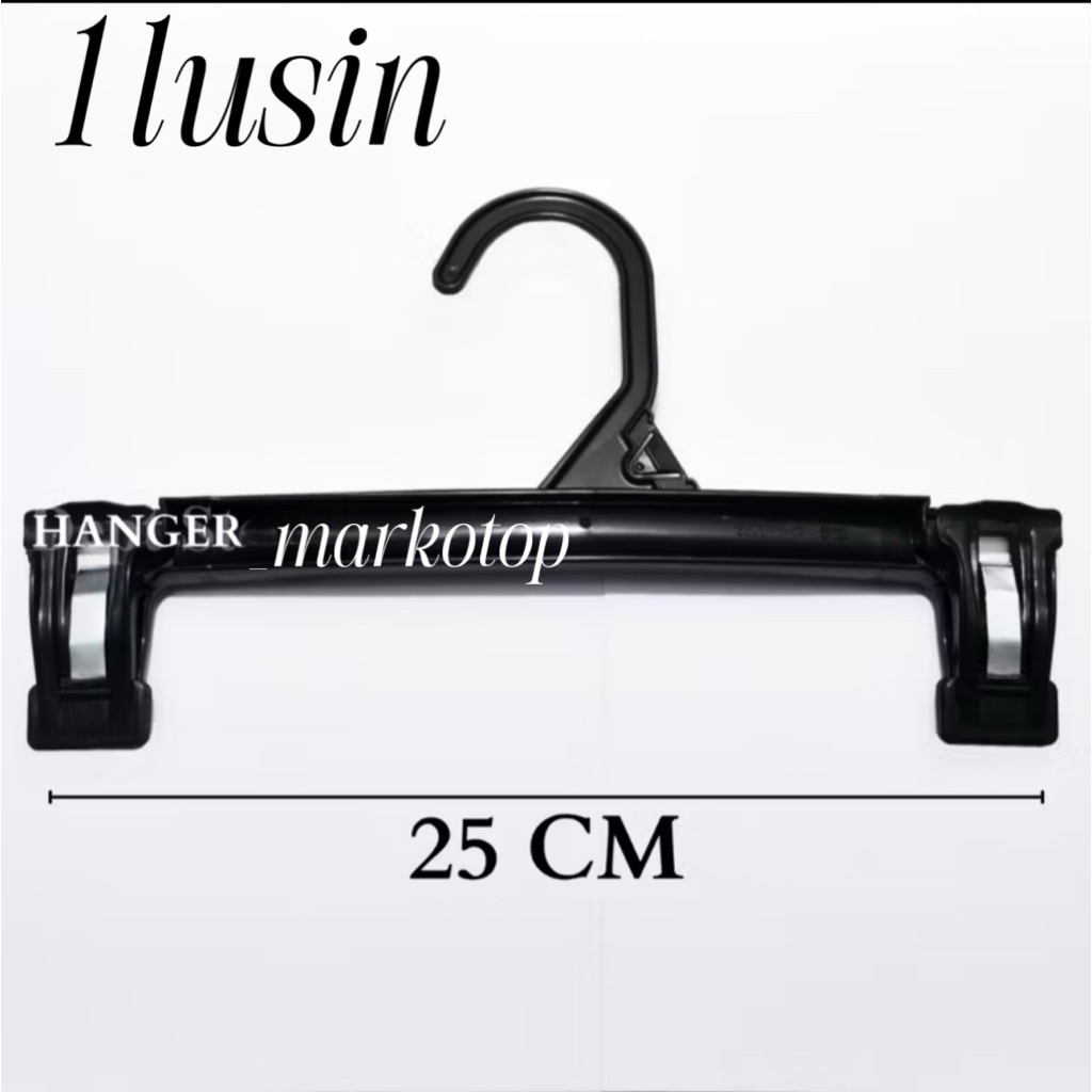 Jual Hanger Jepit 25cm Hitam( 1 lusin) | Shopee Indonesia