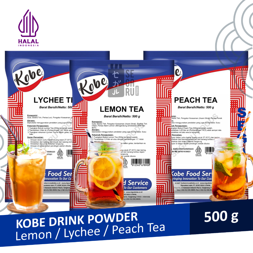 Jual KOBE Tea Powder Drink | Teh Bubuk Tea Halal All Varian 500 gram ...