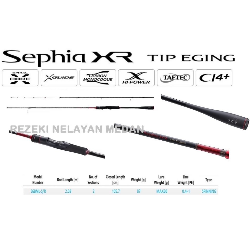Jual Joran SHIMANO Sephia XR Tip Eging 2022 S 68 ML S/R | SHIMANO Eging Rod | Joran Memancing ...