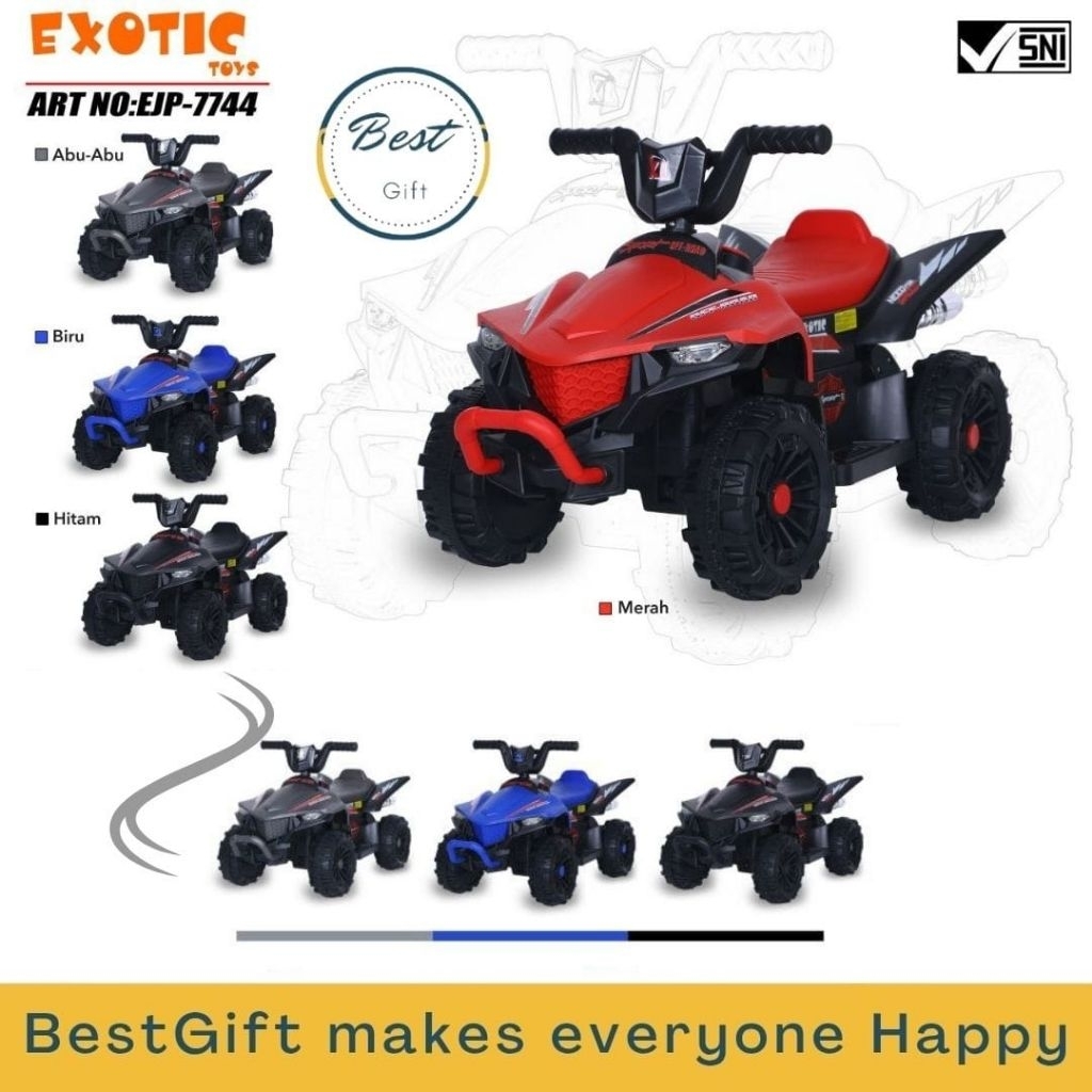 Jual EXOTIC JEEP EJP-7744 ATV MOBIL AKI MAINAN ANAK | Shopee Indonesia