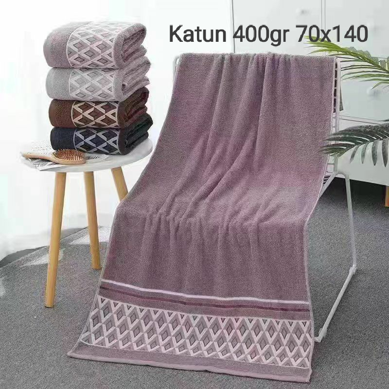 Jual Handuk mandii Dewasa Motif Bahan Katun 400 gsm Ukuran 70x140cm ...