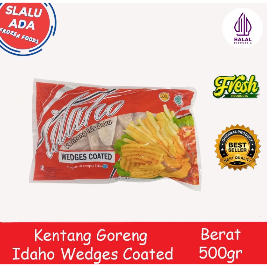 Jual Kentang Goreng Idaho Wedges Coated 500gram | Shopee Indonesia