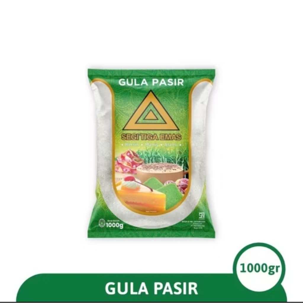 Jual Gula Kristal Putih Segi Tiga Emas 1kg | Shopee Indonesia