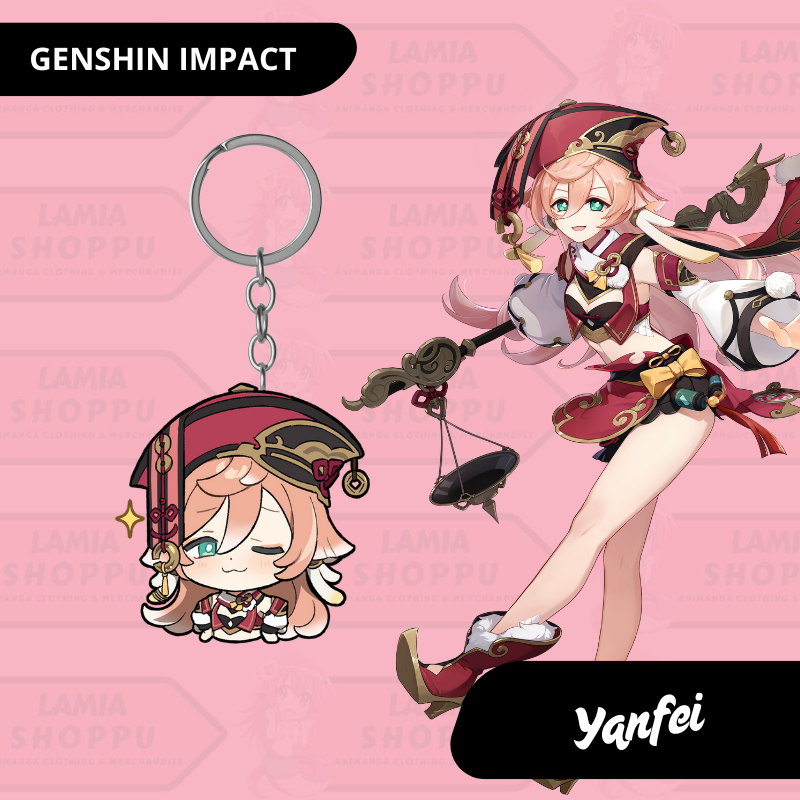 Jual Gantungan Kunci Genshin Impact | Ganci Yanfei | Keychain Merch ...