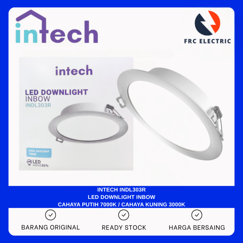 Jual INTECH Lampu Downlight LED INDL303R 5 Watt 9 Watt 12 Watt 18 Watt - Lampu Downlight - Lampu ...