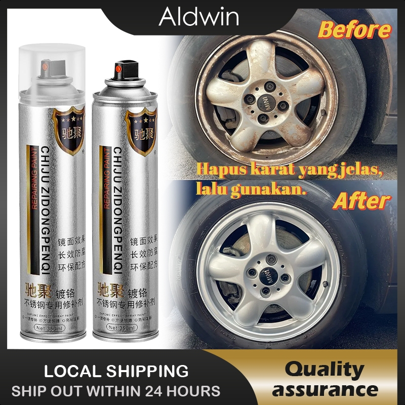 Jual CAT SEMPROT SPRAY CHROME SILVER KRUM 350ML STAINLESS AUTOMOTIVE ...