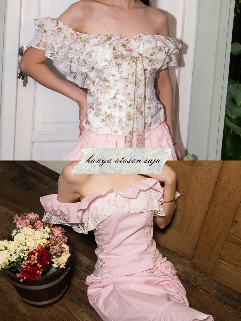 Jual Clarisse Top || Swuave.Wear Swuave Wear Off-Shoulder Sabrina Lace ...