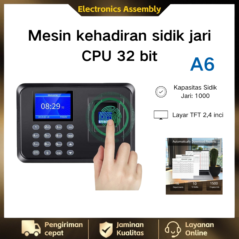 Jual Absence Machines mesin absensi Fingerprint Bahasa Indonesia Mesin ...