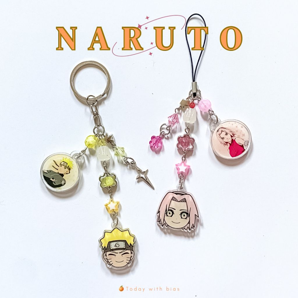 Jual Naruto - Keychain Phone strap | Gantungan Kunci dan HP beads manik ...