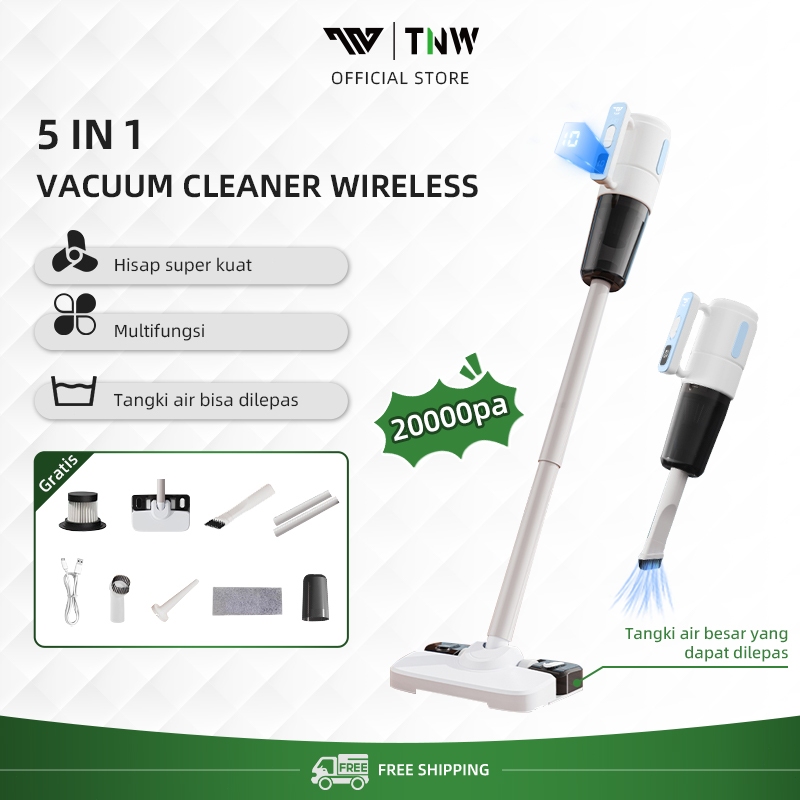 Jual TNW HC11 Vacum Cleaner 20000PA 5 IN 1 Cordless Vacuum Wet Dry Penyedot Debu Untuk Rumah ...