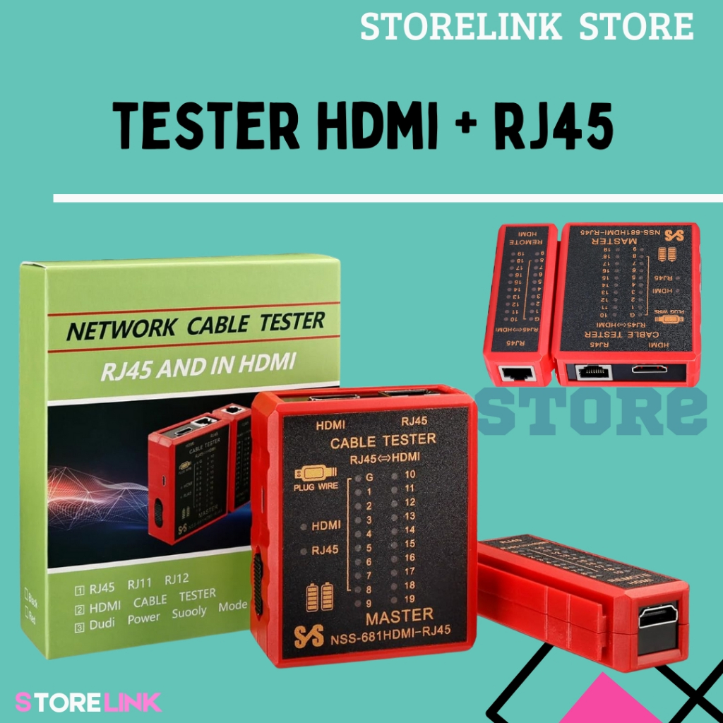 Jual CABLE TESTER RJ45 + HDMI / HDMI TESTER RJ45 / LAN TESTER / HDMI ...