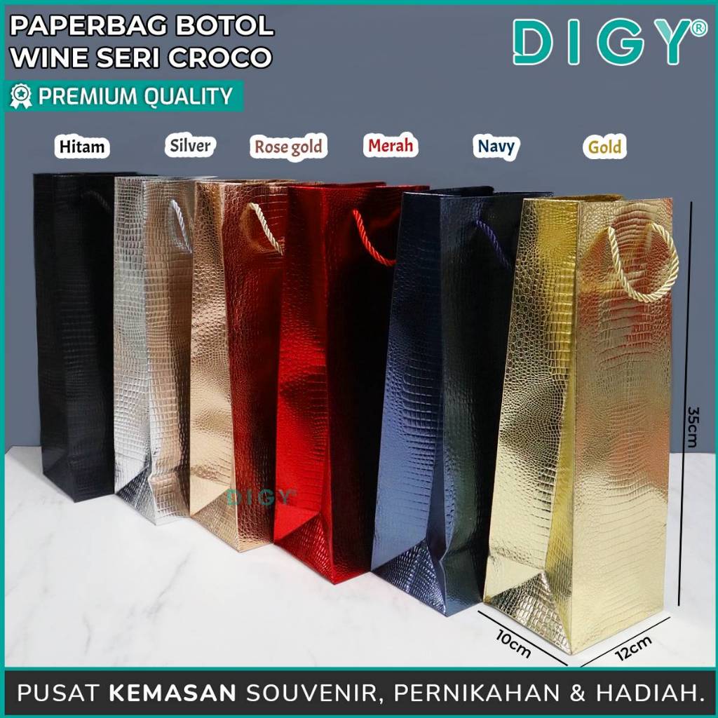 Jual Paper Bag Wine Seri Zig Zag / Tas Paper Bag Souvenir Botol Minum ...