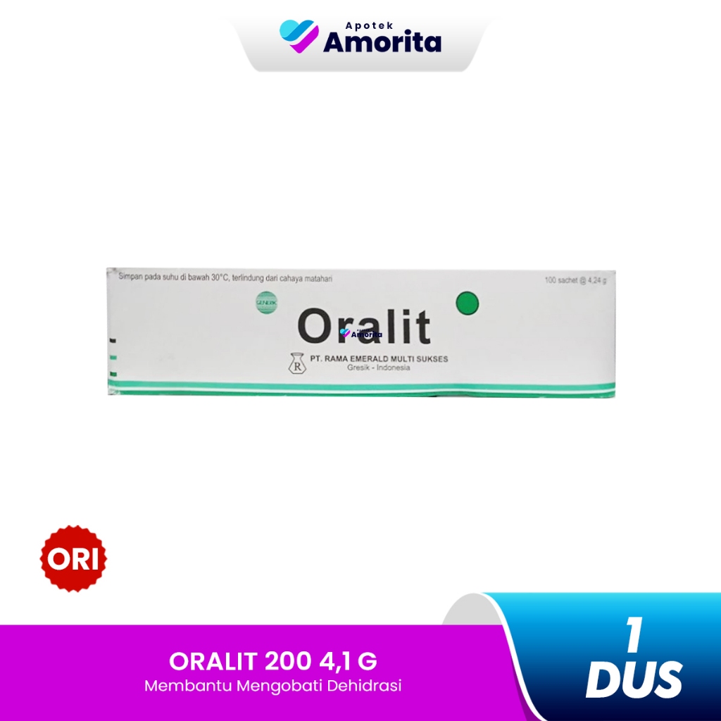 Jual Oralit 200 4.1gr Dus 100 Sachet - Mengobati Dehidrasi | Shopee ...