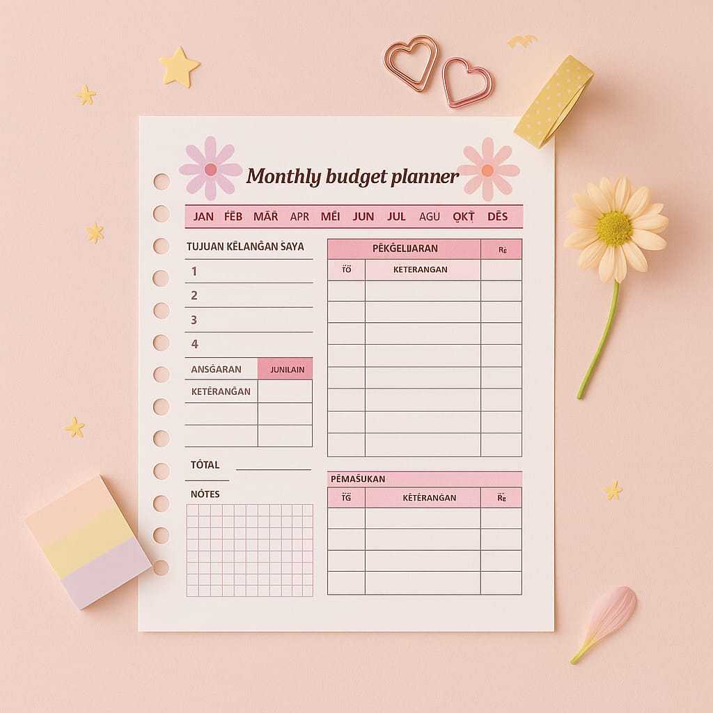 Jual Budget Planner A5 Loose Leaf – Planner Keuangan Bulanan Full ...