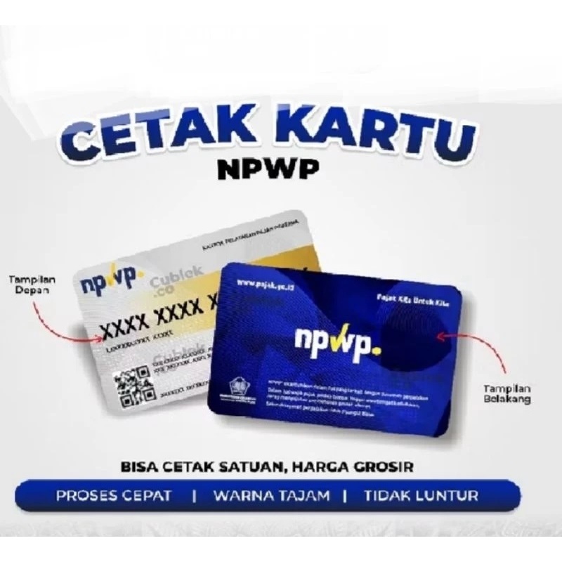 Jual CETAK KARTU NPWP | Shopee Indonesia