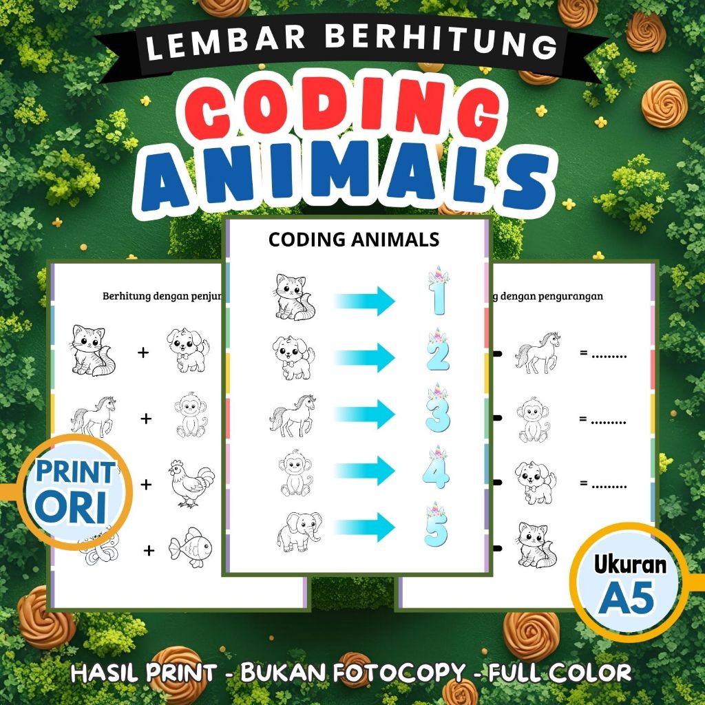 Jual Coding Anak SD - Lembar Belajar Anak Coding Matematika | Shopee Indonesia