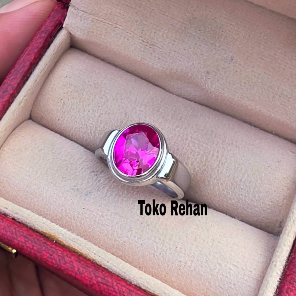 Jual Cincin Batu Merah Siam Rose Super | Shopee Indonesia