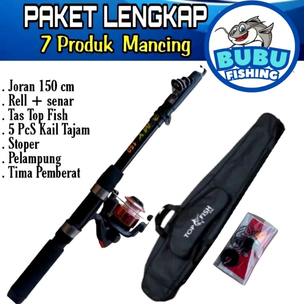 Jual Set joran pancing murah/1 paket lengkap mancing 150cm | Shopee ...