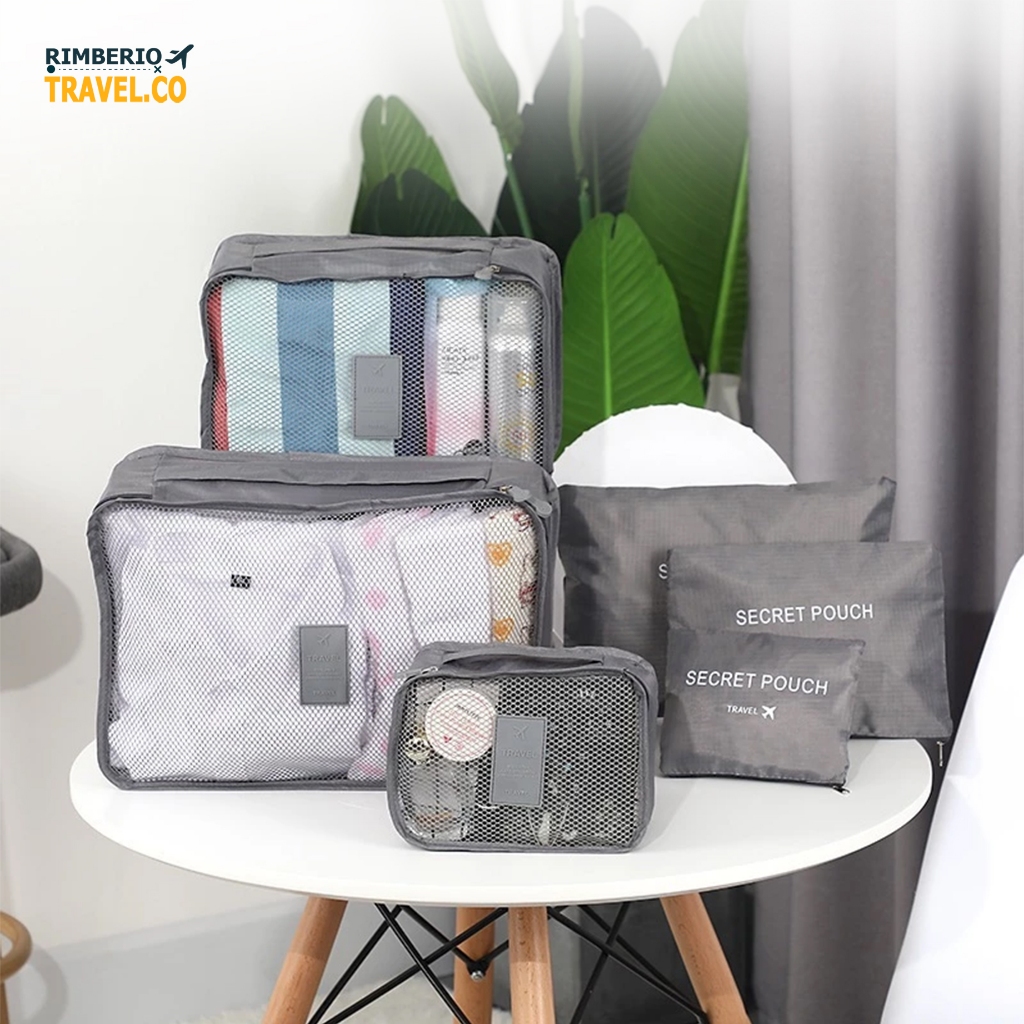 Jual RIMBERIO | Travel Bag 6 in 1 Luggage Storage Set Organizer Tas ...