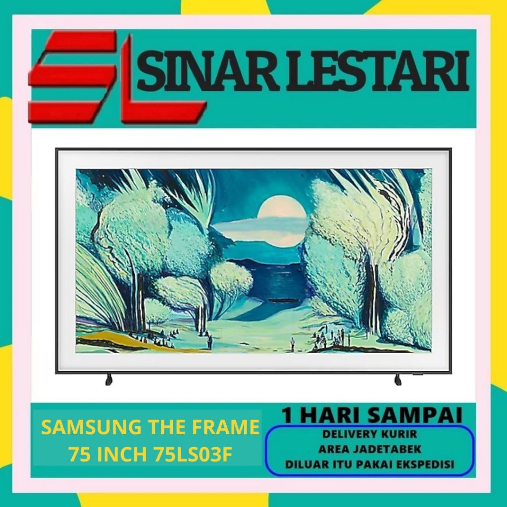 Jual SAMSUNG 75LS03F THE FRAME 75 INCH QLED 4K ART MODE SMART TV NEW 2025 | Shopee Indonesia