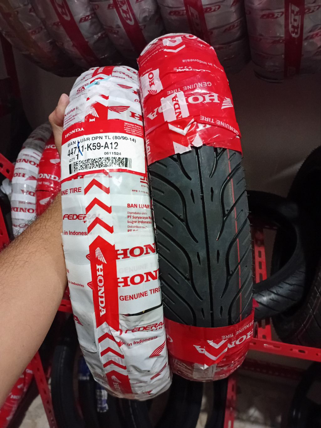 Jual ban luar federal 80/90 & 90/90 R14 tubeless, ban matic tubles beat ...