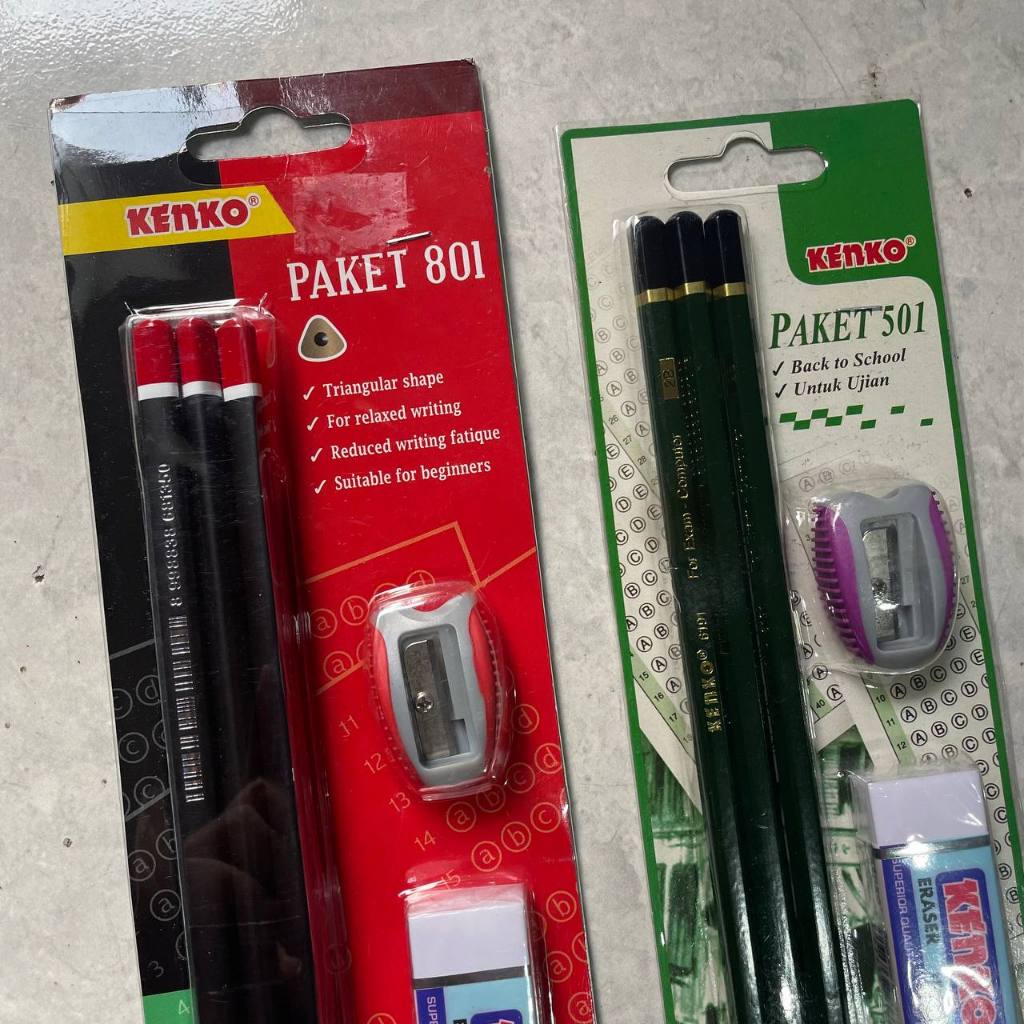 Jual PENSIL PAKET KENKO SET PENGHAPUS DAN PERAUT | Shopee Indonesia