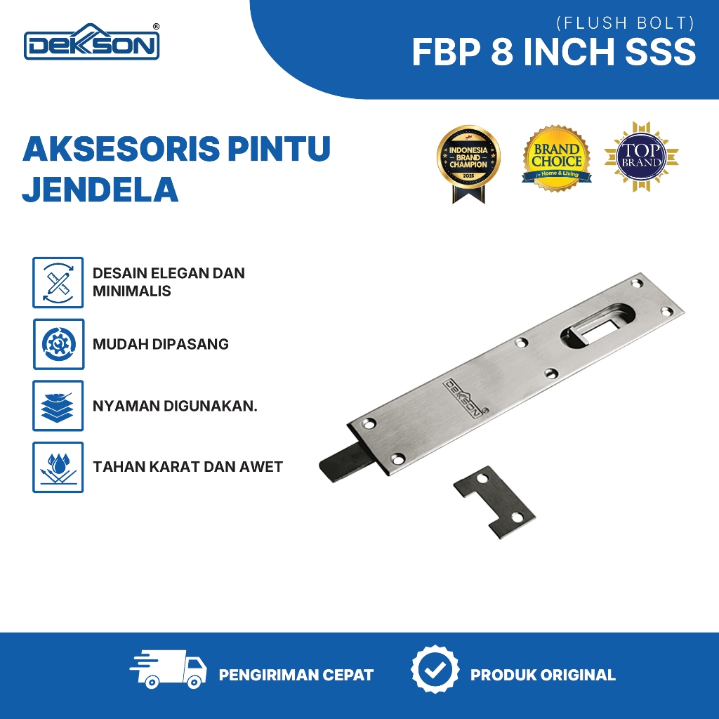 Jual DEKKSON Flush Bolt Grendel Pintu Satin Stainless Steel FBP ...