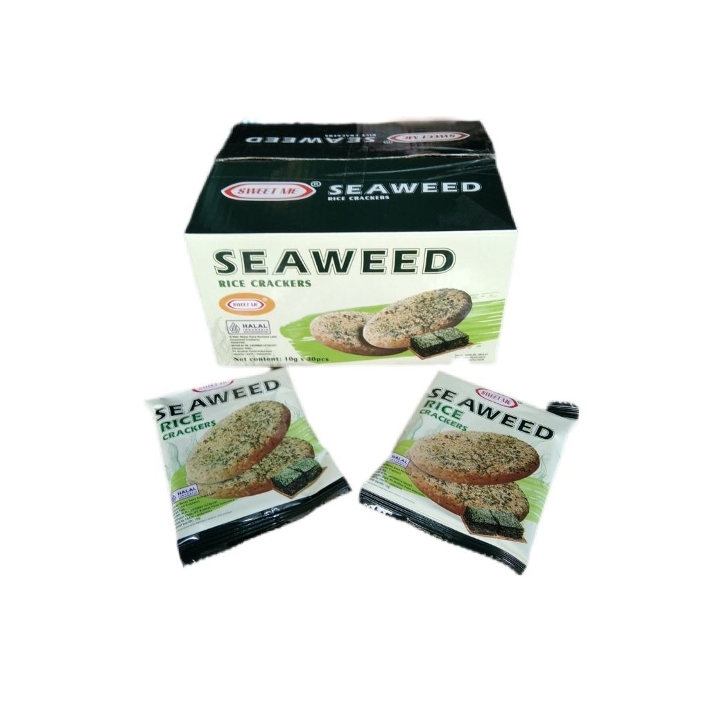 Jual kreker beras rasa rumput laut(seaweed crackers) isi 30pcs | Shopee ...