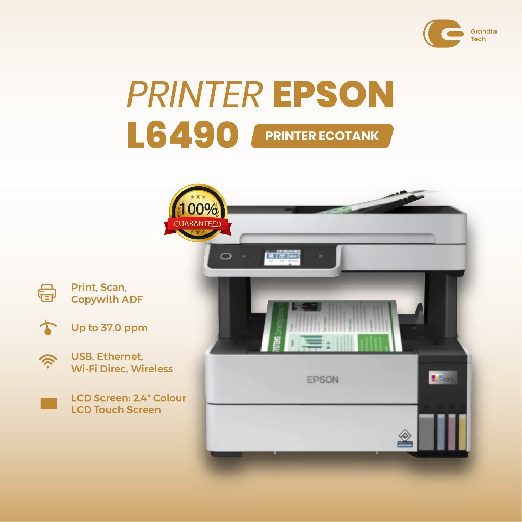 Jual EPSON EcoTank L6490 Wifi Duplex Printer Print Scan Copy ...