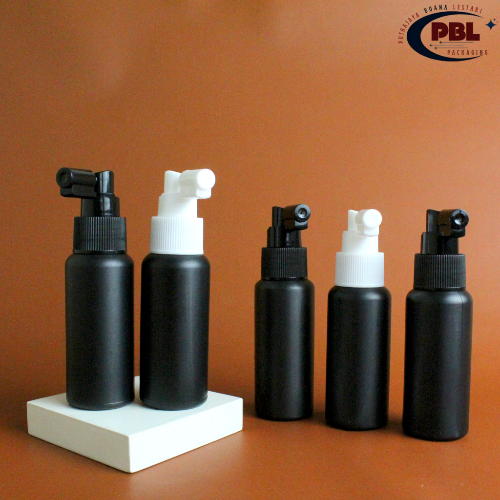 Jual BOTOL SPRAY NOZZLE 60ML HDPE HITAM / BOTOL SPRAY HAIRTONIC 60ML ...