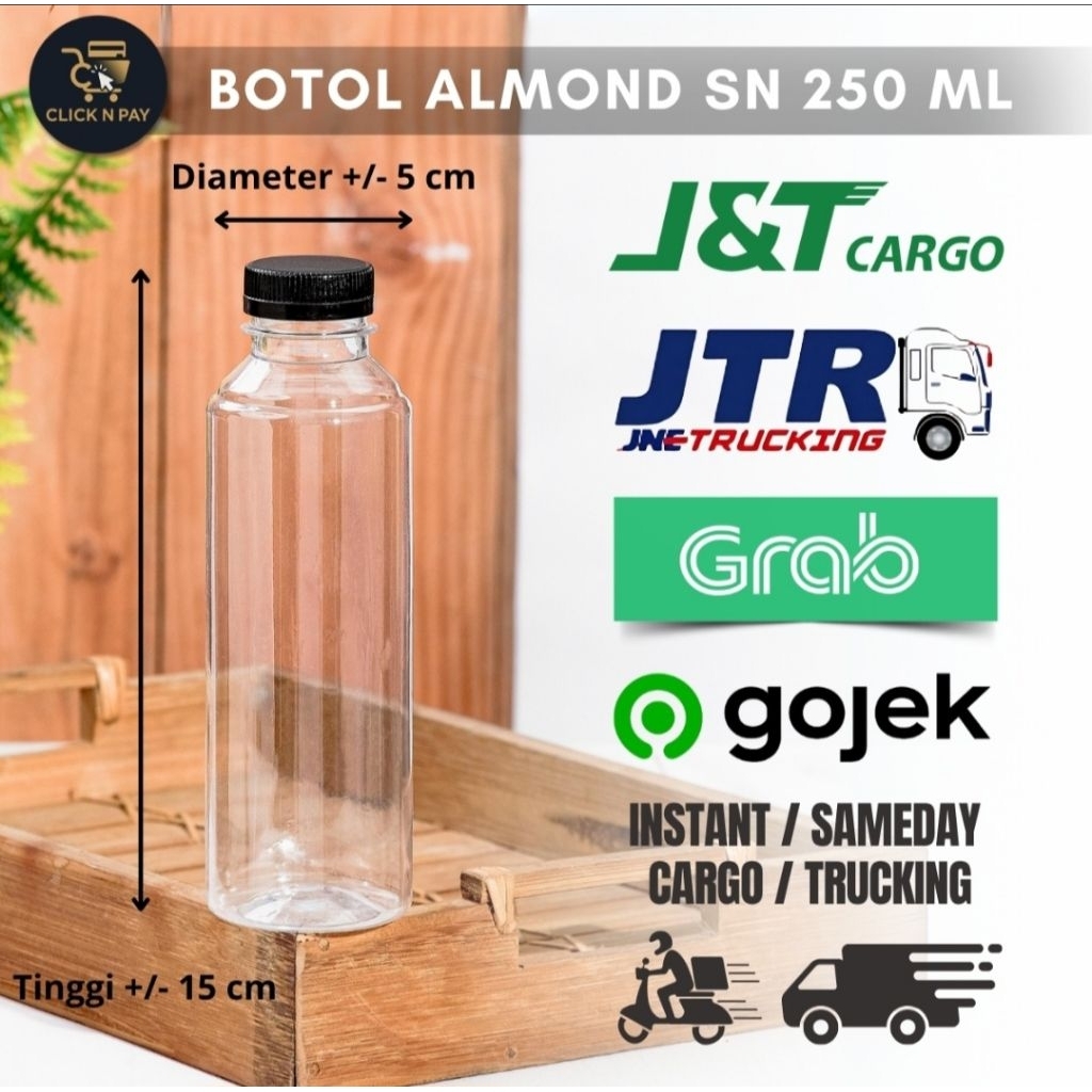 Jual INSTANT SAMEDAY BOTOL ALMOND/ BOTOL SUSU/ BOTOL LIANG TEH 250ml ...