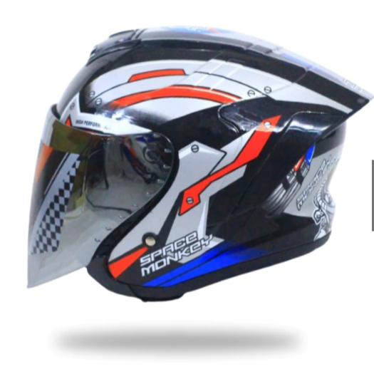Jual Helm JS Armor Motif Space Monkey Half Face | Shopee Indonesia