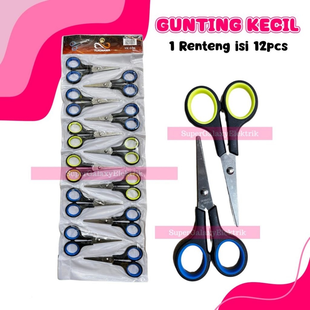 Jual Paket Gunting Kecil Stainless Tajam Warna Warni Orlee/Gunting ...