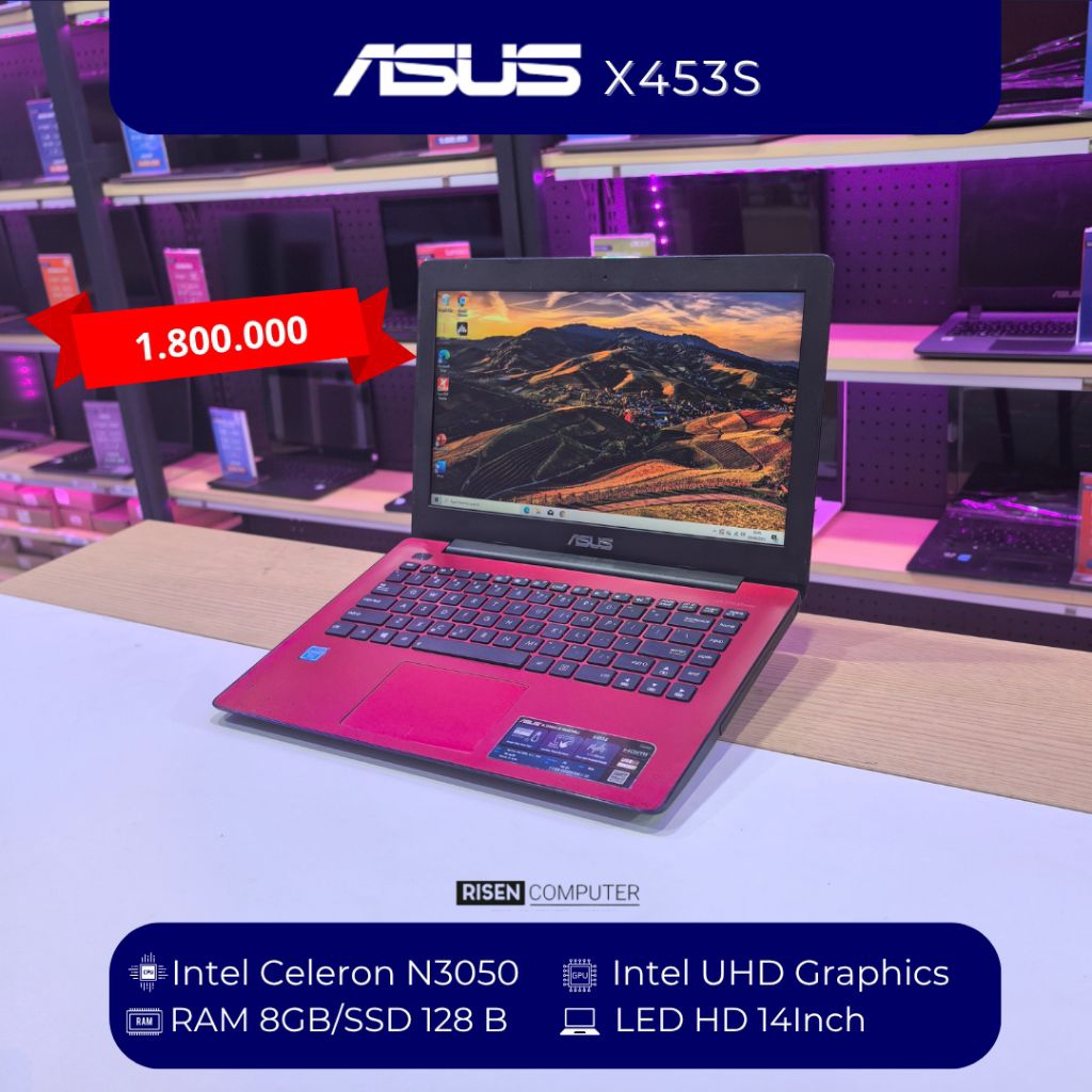 Jual Laptop Asus X453S Intel Celeron N3050 RAM 8GB SSD 128GB HD 14inch Notebook Second Seken ...