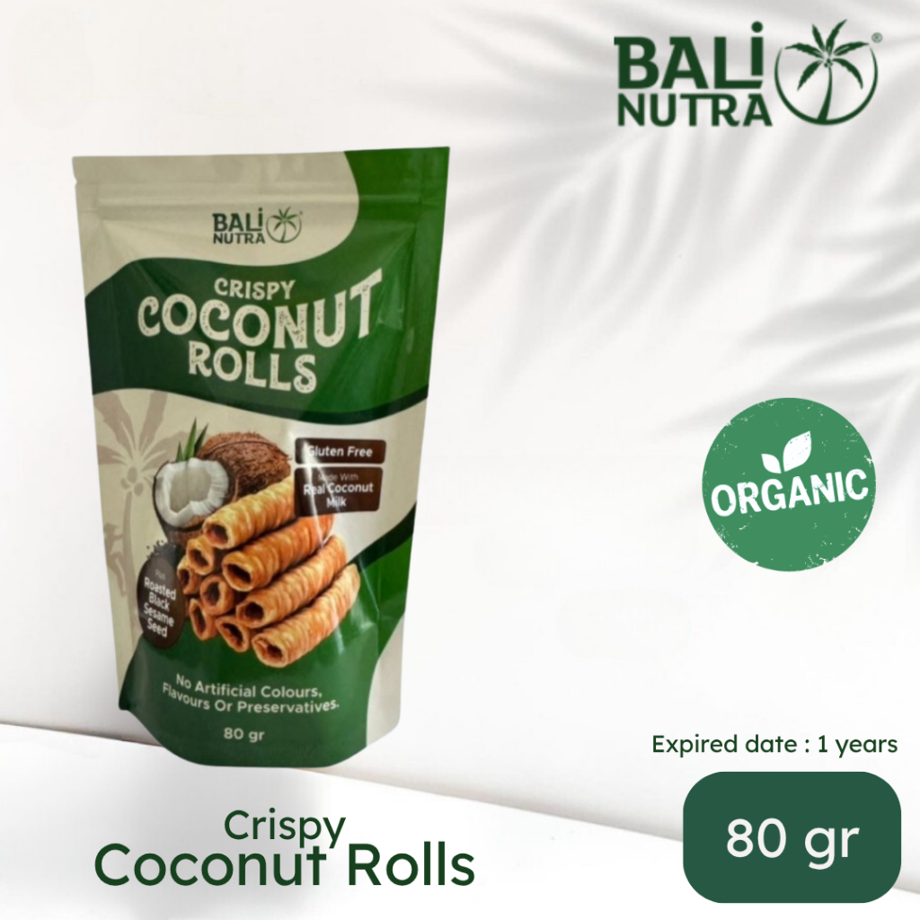 Jual BALI NUTRA Coconut Rolls Crispy 80gr - Snack Gluten Free | Shopee ...