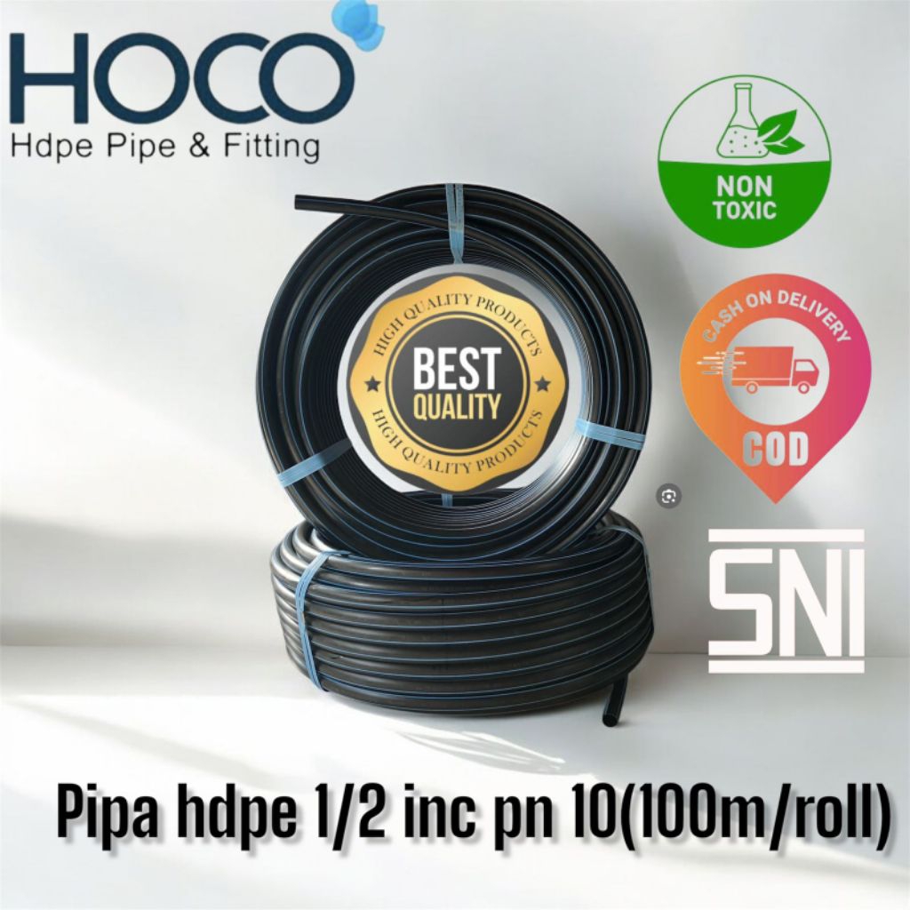 Jual selang pipa air hdpe 1/2 inch pn 10(100m/roll) | Shopee Indonesia