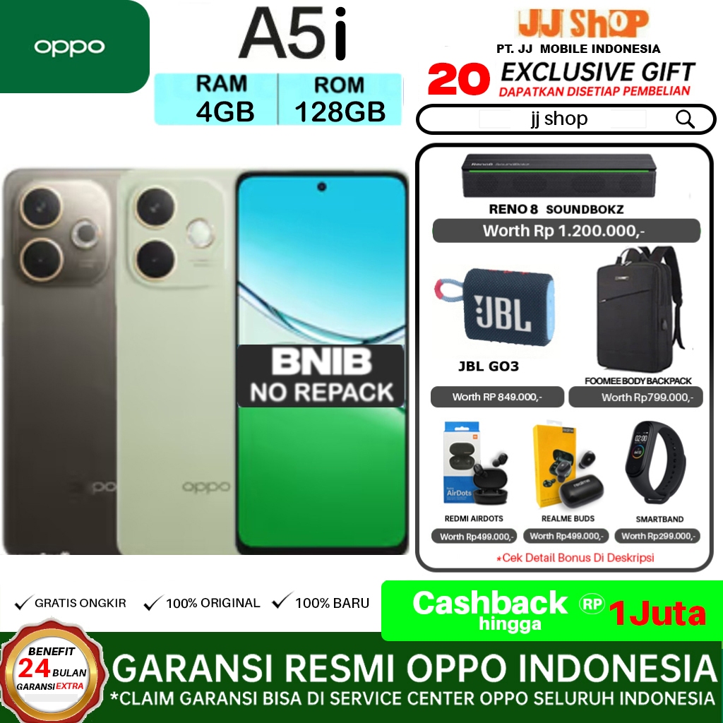 Jual OPPO A5i 4/128 GB RAM 4GB ROM 128GB GARANSI RESMI | Shopee Indonesia