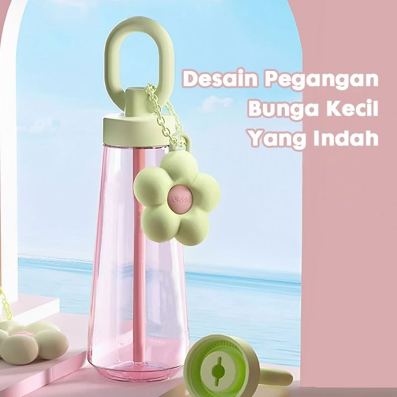 Jual Botol Minum Tumbler Transparan 500ml Gantungan Bunga Botol Air ...