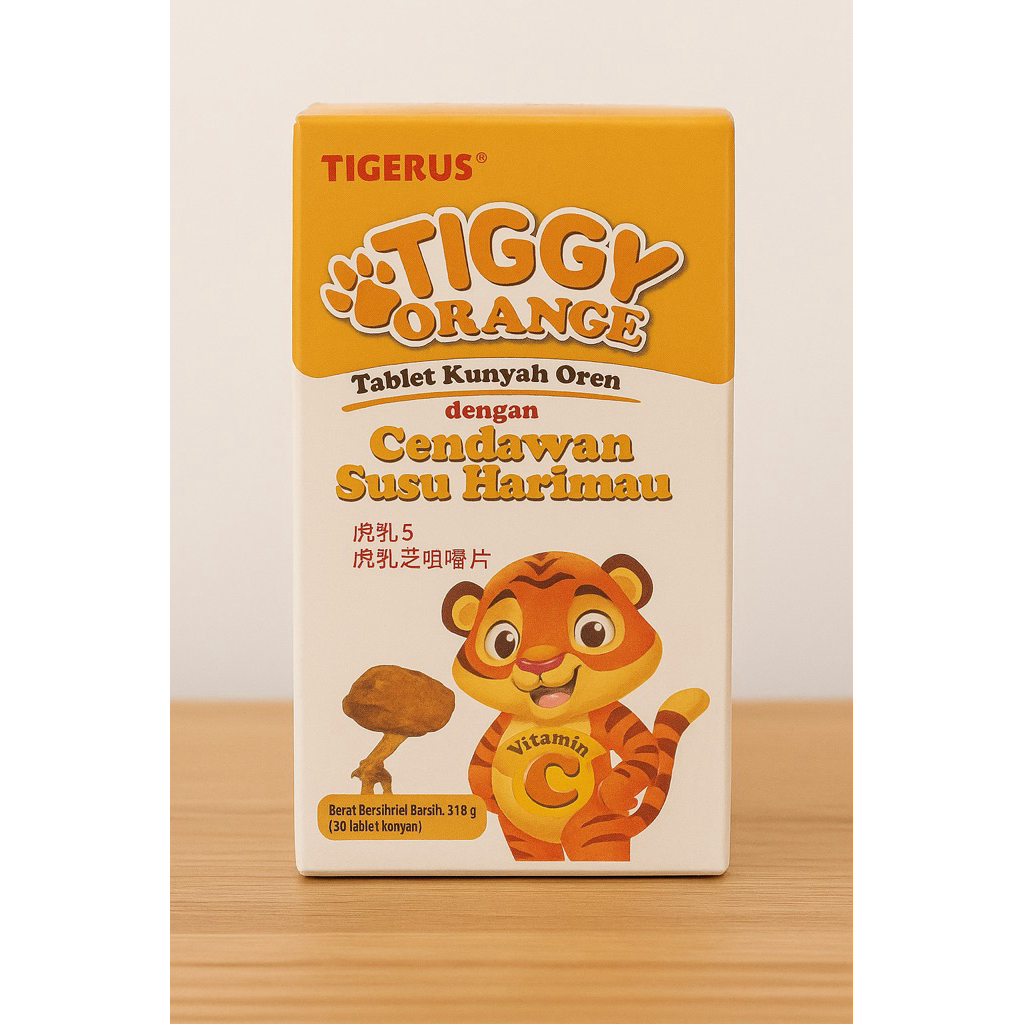 Jual TIGERUS Tiggy Orange Tablet Kunyah Vitamin C + Cendawan Susu ...