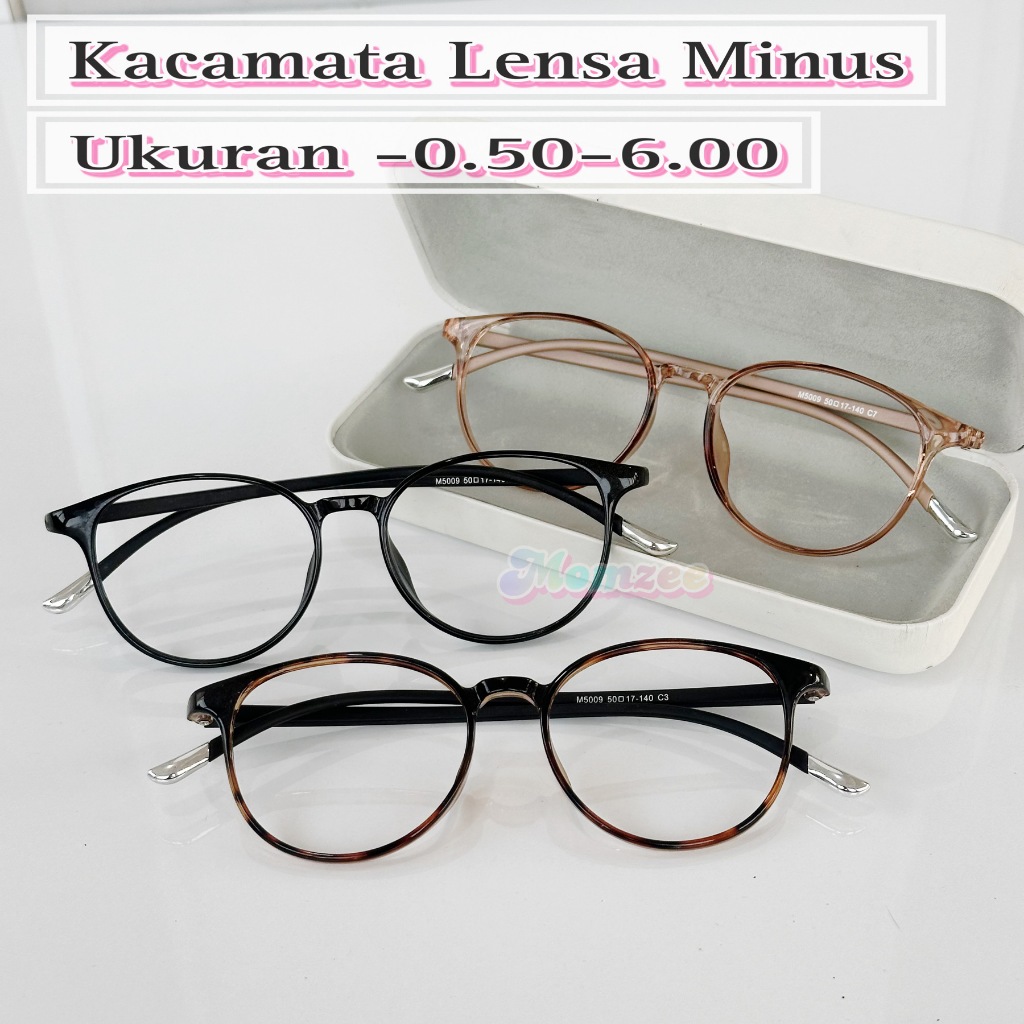Jual Kacamata Oval Anti Patah M5009 | Lensa Minus 0.50-6.00 ...