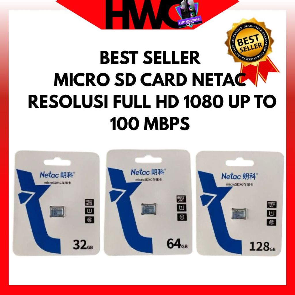 Jual MEMORI SD CARD NETAC 32GB / 64GB /128GB Class 10 Garansi 1 Tahun ...