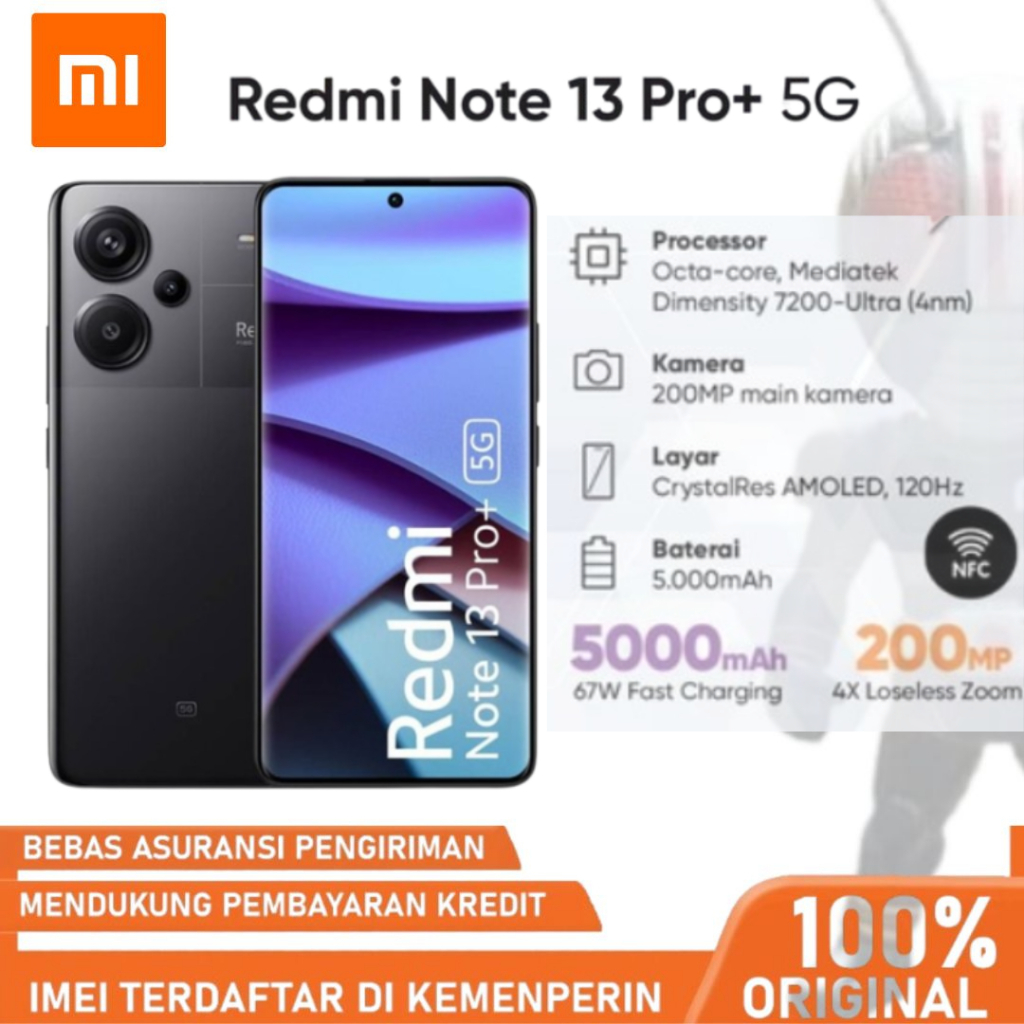 Jual XIAOMI NOTE 13 PRO PLUS NFC 5G 12+512GB ORIGINAL GARANSI RESMI ...