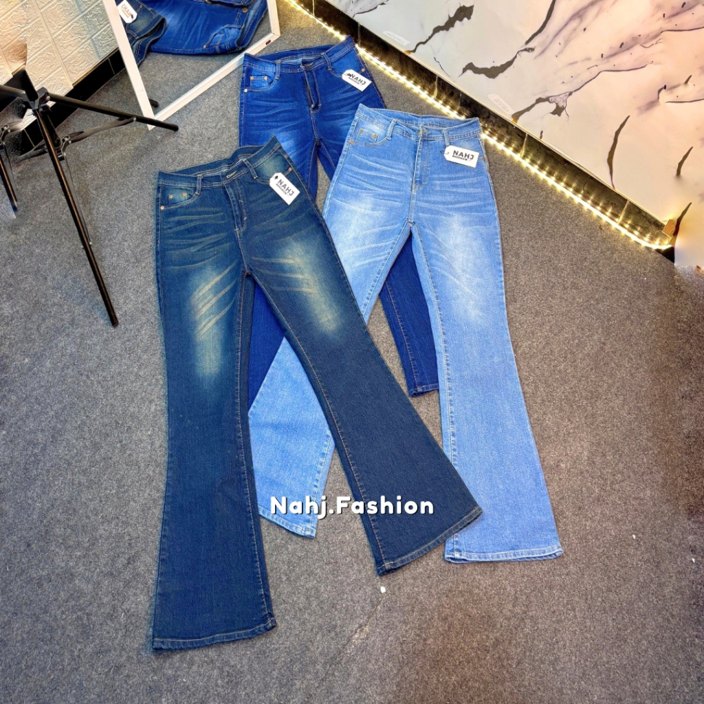 Jual Highwaist Cutbray Jeans Retro Whisker Wanita vol. 2 Strechy Melar - Celana Cutbray Jeans ...