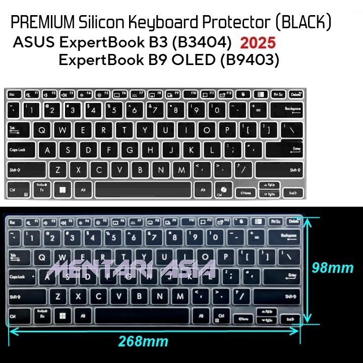 Jual Keyboard Protector ASUS ExpertBook B3 B3404 (2025) B9 B9403 (2024 ...