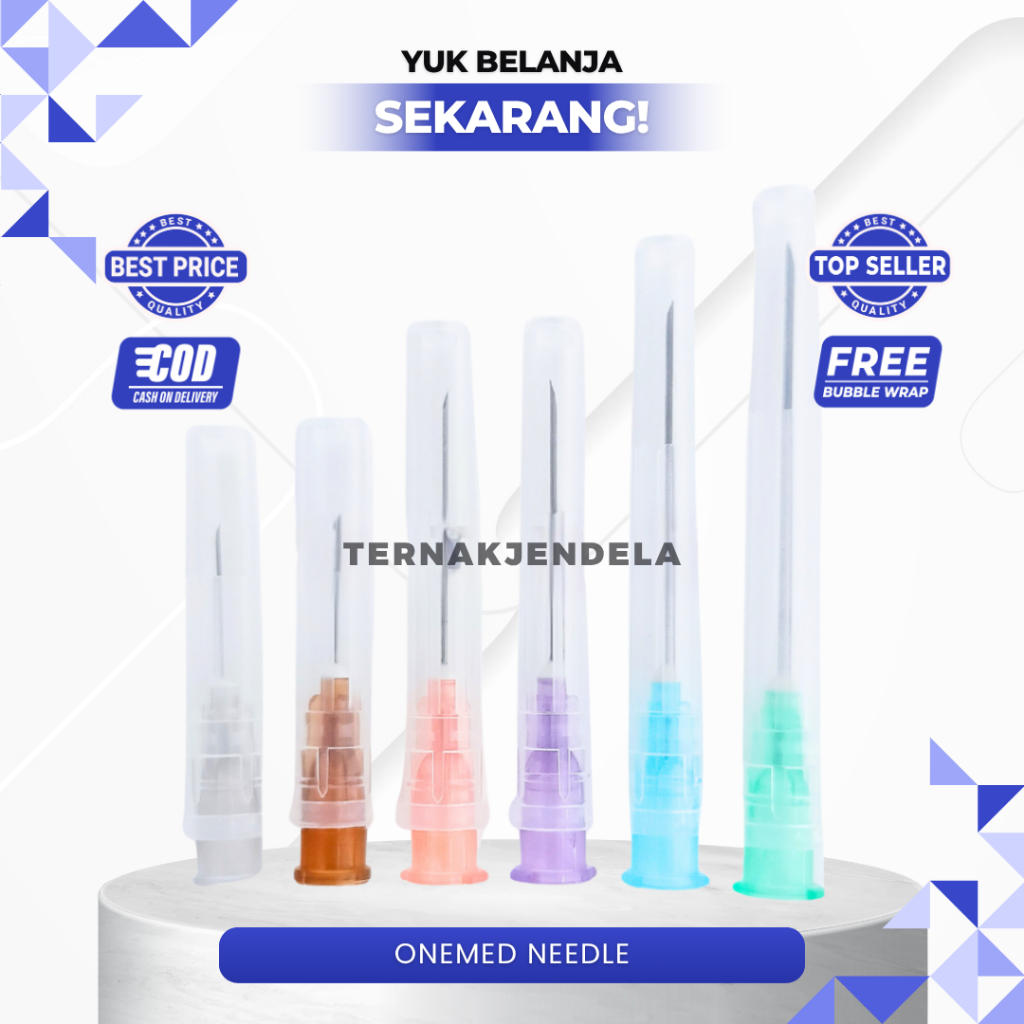 Jual ONEMED NEEDLE 18G 21G 23G 24G 25G 26G 30G - 1 Biji - Jarum One Med ...