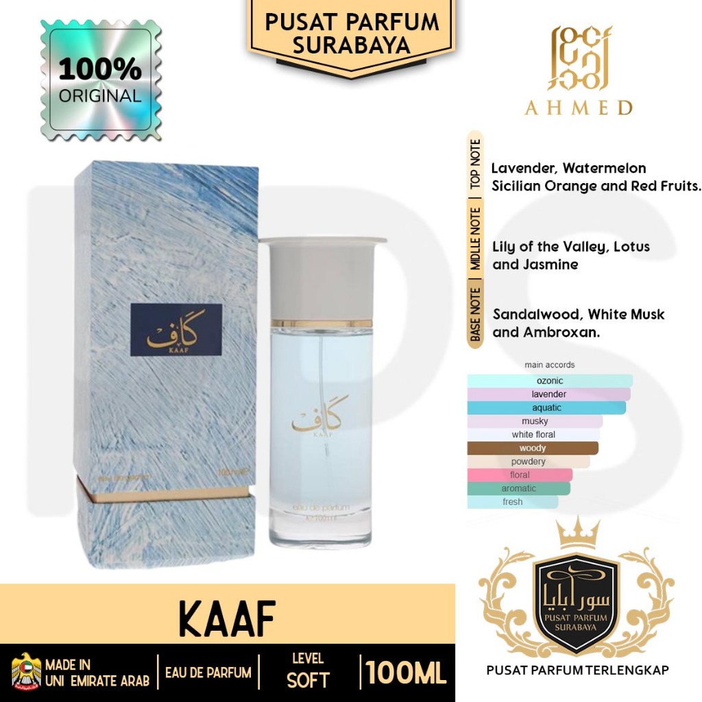 Jual Kaaf Ahmed Al Maghribi Premium Parfum Pria/Wanita/Unisex Original Made in Dubai 100ml ...